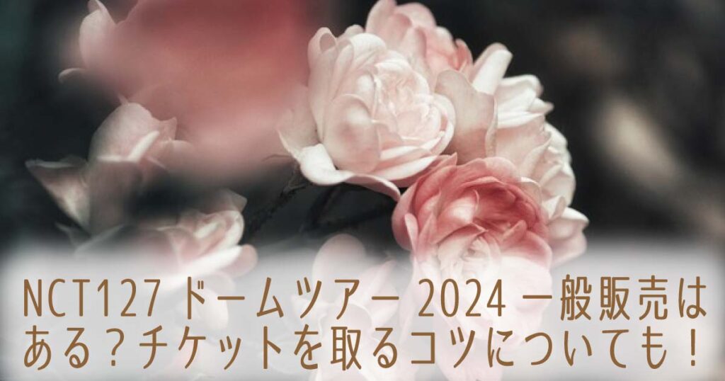 NCT127ドームツアー2024一般販売はある？チケットを取るコツについても！ | moosic-lab